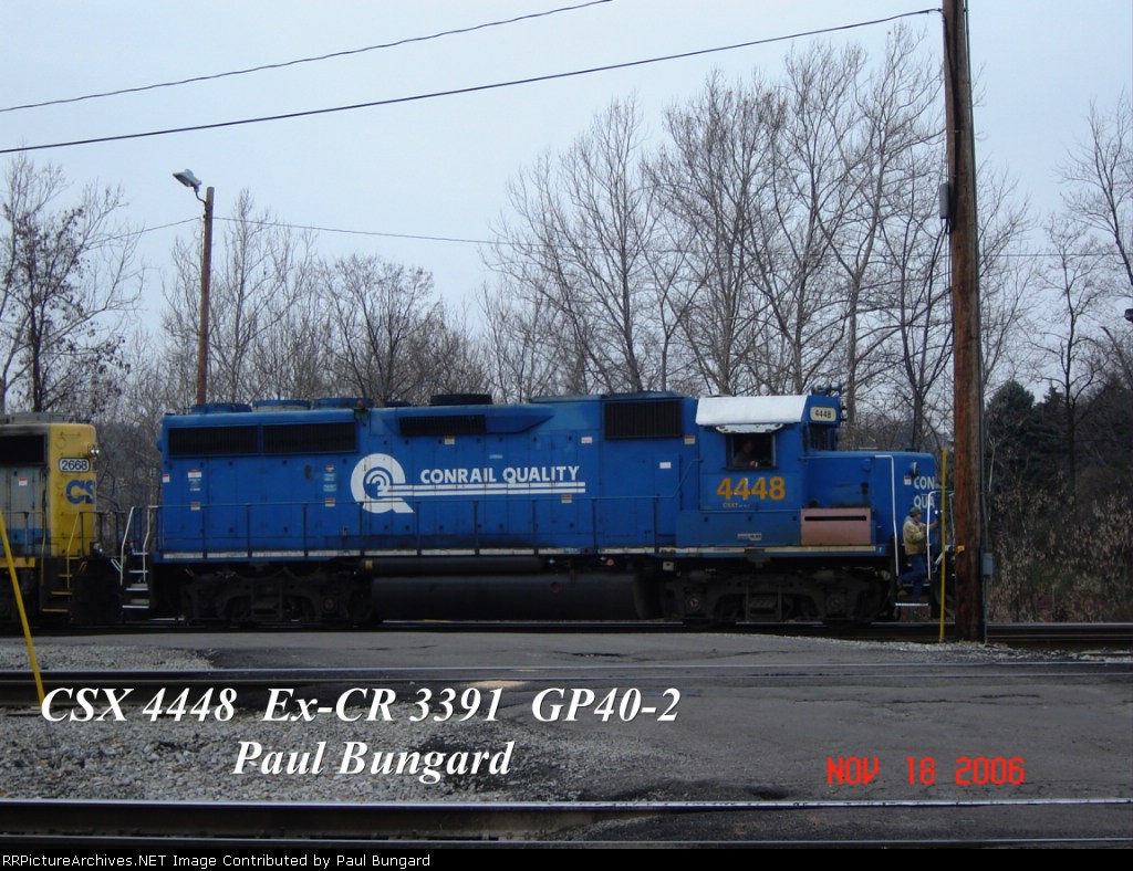 CSX 4448 Ex-CR 3391 GP40-2 11/18/2006